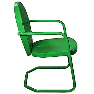 Northlight 34-Inch Outdoor Retro Tulip Armchair, Green