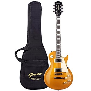 Grote Guitar Metallic Paints Solid Body Electric Guitar with Gigbag Picks (Yellow)