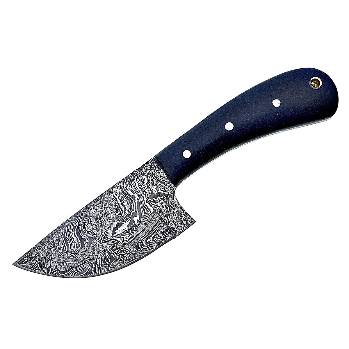 Smart & Sharp Custom Handmade Damascus Steel Hunting Knife/Skinning Knife SS-17333,34 and 35 (Black Micarta)