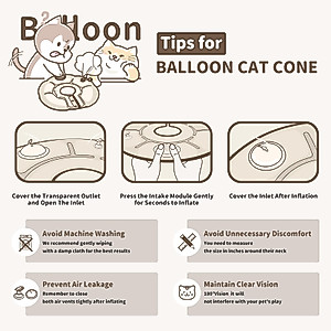 MayMaw Inflatable Cat Collar E Cone for Kittens & Small Dogs, Soft & Foldable Cat Recovery Collar Cone for Cats to Stop Licking Wound