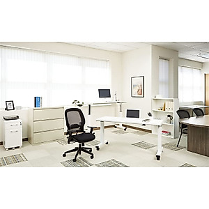 SPACE Seating Professional AirGrid Back and Mesh Seat, 2-to-1 Synchro, Adjustable Arms and Tilt Tension Task Chair, Dark Grey