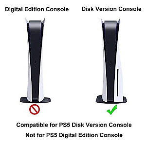 Aosai PS5 Silicone Skin Cover, Dustproof Anti-Scratch Anti-Fall Protector Case for Sony Playstation 5 Disk Version/Digital Edition Console (Disk Version, Red - Disk Version)