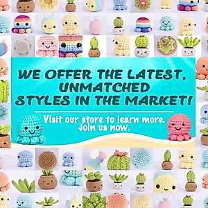 Crochetta Crochet Kit for Beginners, Amigurumi Crocheting Animals Kits w Step-by-Step Video Tutorials, Knitting Starter Pack for Adults and Kids, Jumbo 2 Octopus Familly (40%+ Yarn Content)