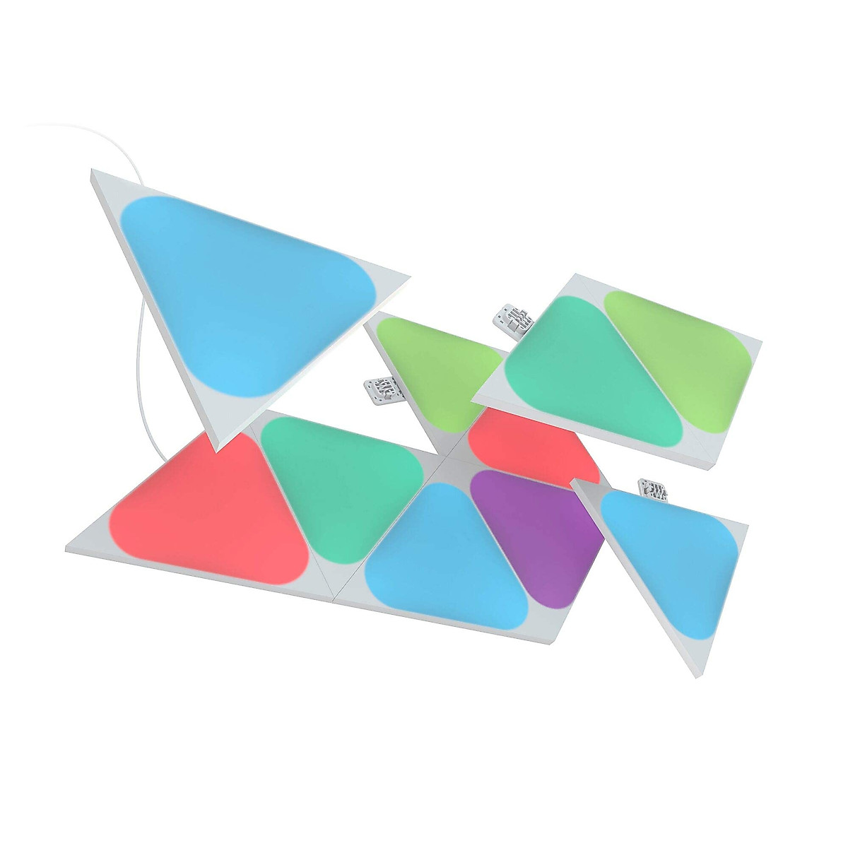 Nanoleaf Shapes WiFi and Thread Smart RGBW 16M+ Color LED Dimmable Gaming and Home Decor Wall Lights Expansion Pack (Mini Triangles (10 Pack))