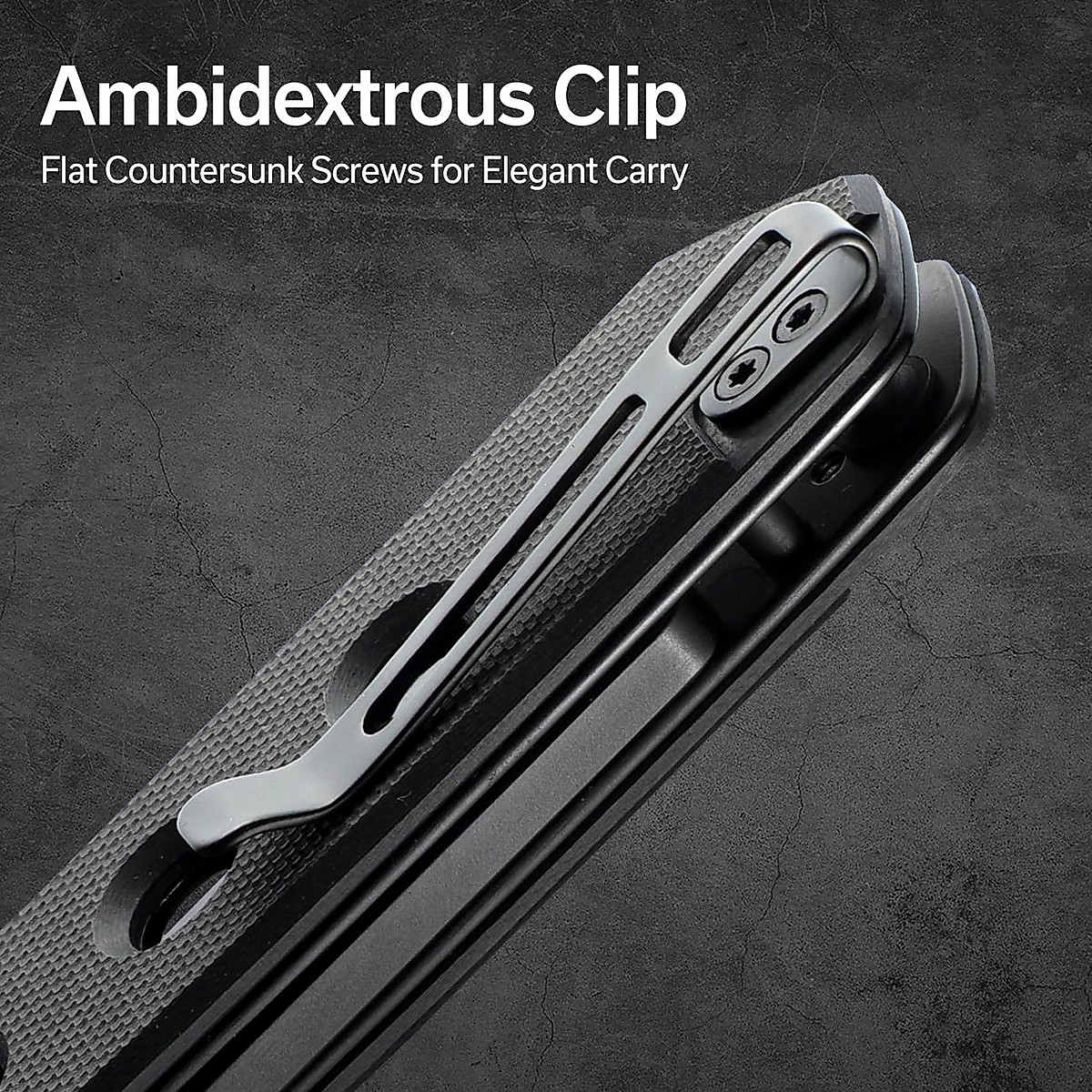 CIVIVI Vision FG Pocket Knife for EDC, Superlock Folding Knife with 3.54" Reverse Tanto Nitro-V Blade G-10 Handle, Ideal Gift for Men Women C22036-1