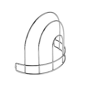 Spectrum Diversified Paper Holder & Organizer, Wall Mount or Countertop Display Perfect for Gift Bags & Wrapping Stations, Grocery Bag Holder, Sponge Cradle, Chrome