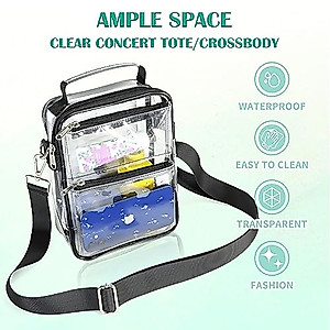 SPODEARS Clear Bag Stadium Approved Crossbody Purse, Small Clear Tote Bag for Stadium, Sports Events, Clear Bags for Concerts