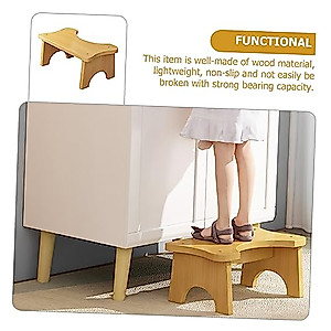 HONMEET Footstool Saddle Stool Toilet Stool for Home Squatting Stool for Adults Stepping Stool for Adults Step Stool Foot Stool Foot Rest Stool for Step Stool for Adults Wood