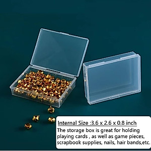 kediyoo 4PCS Playing Card Deck Cases Clear Plastic Gaming Game Card Holder Organizer, Snaps Closed Clear Card Box, Plastic Card Storage Box, Empty Trading Card Storage Box (NO CARDS)