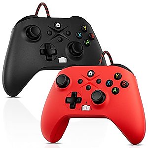2-Pack 10ft Wired PC Controller for Xbox Gamepad, Compatible with Xbox One, Xbox Series X|S, Xbox One X|S, PC Windows 10/11 with 3.5mm Audio Jack/Turbo/Programming Function, USB Braided Cable - NEW