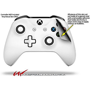 WraptorSkinz Decal Vinyl Skin Wrap compatible with XBOX One S/X Controller - Solids Collection White (CONTROLLER NOT INCLUDED)