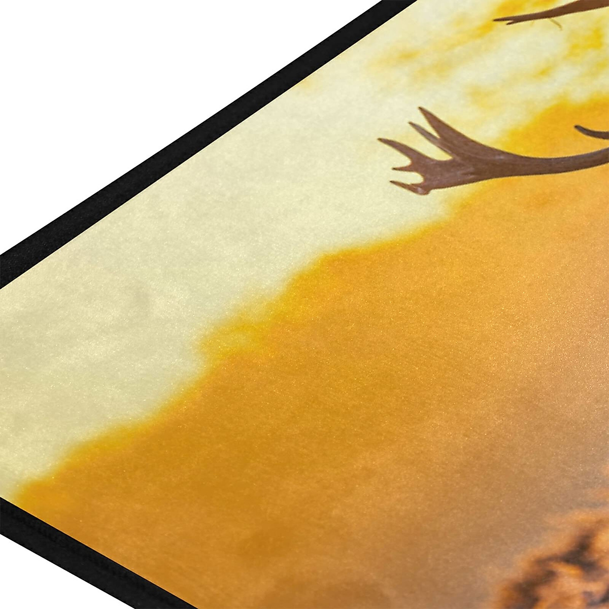 susiyo Red Deer in Morning Sun Kitchen Rug Floor Mat Non-Slip Anti Fatigue Memory Foam Comfort Standing Mats for Entryway Hallway Bathroom Welcome Doormat 39x20inch