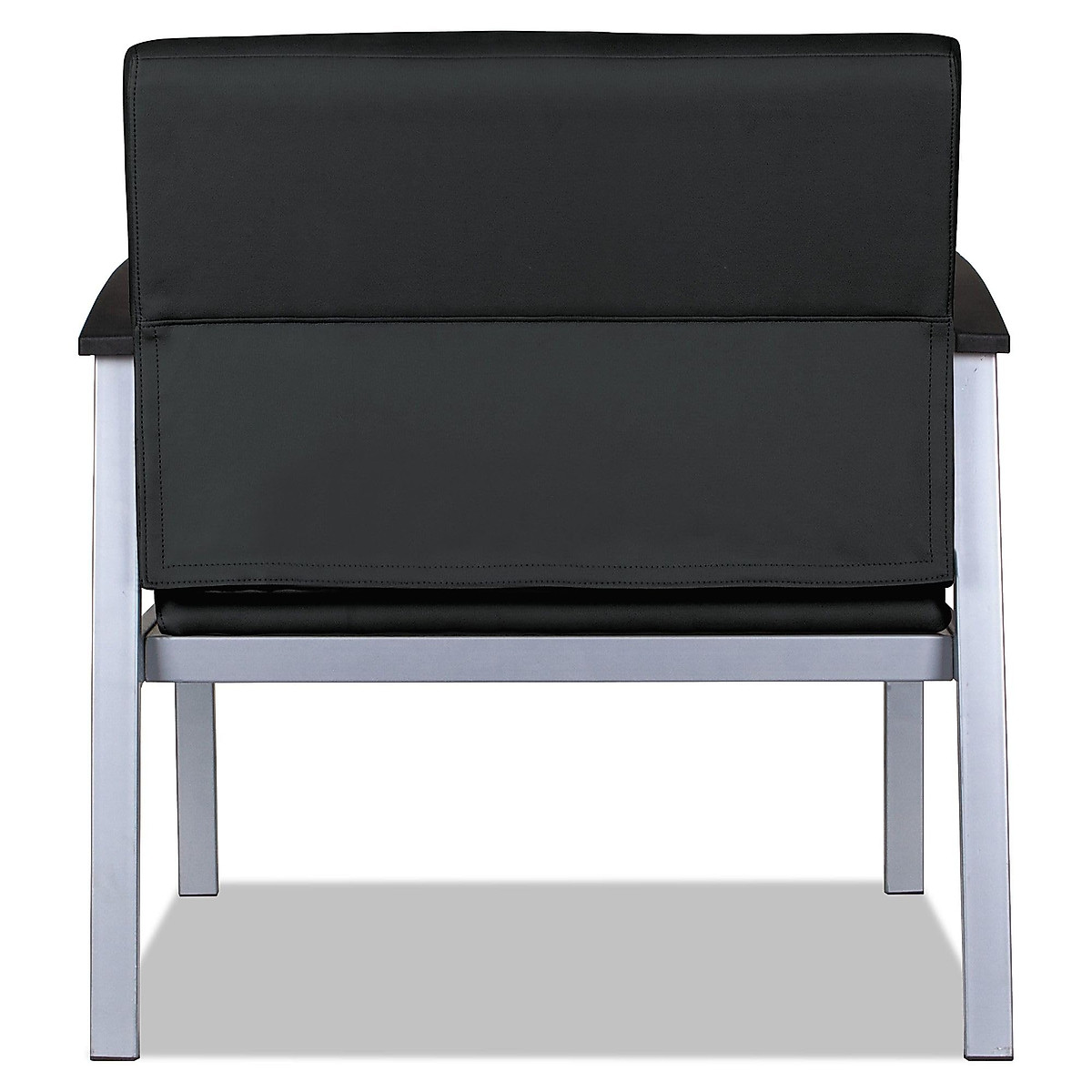 Alera ML2219 metaLounge Series Bariatric Guest Chair, 31-Inch x26-Inch x33.63-Inch, BLK Seat/Back, Silver Base