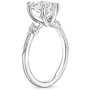 JEWELERYIUM 1 CT Marquise Cut Colorless Moissanite Engagement Ring, Wedding/Bridal Ring Set, Solitaire Halo Style, Solid Sterling Silver Antique Anniversary Bride Jewelry, Gorgeous Gift (7.5)