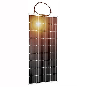 DSJ 12V 100W Monocrystalline Flexible Solar Panel - Solar Power System Kit with Charge Controller for Outdoors Travel Camping