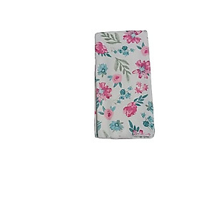 JABECS 5 Pieces Spring Flowers 2 Pot Holder 2 Kitchen Towels 1 Cooking Oven Mittens. (5, Polyester, Microfiber, Cotton)