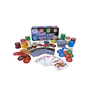 Fishin' Chips - Freshwater - Premium Quality Poker Chips and Playing Card Set