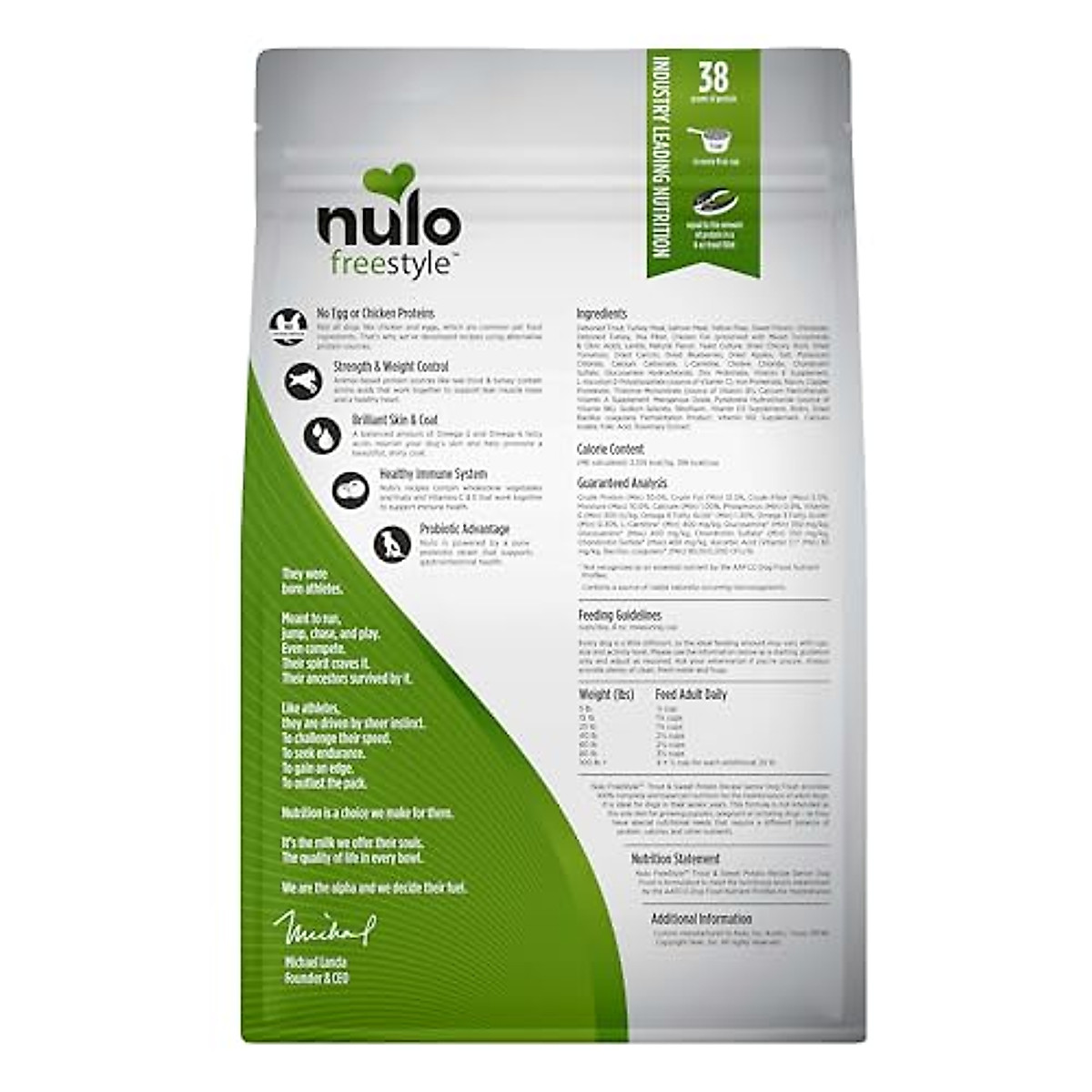 Nulo Freestyle All Breed Senior Dry Dog Food, Premium Grain-Free Dog Kibble with Healthy Digestive Aid BC30 Probiotic and Chonoitin Sulfate for Hip & Joint Support, 6 Pound (Pack of 1)