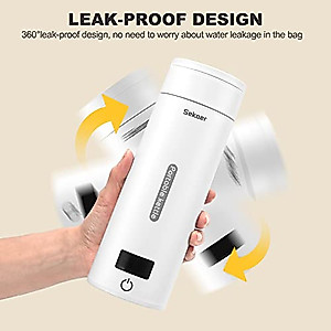 Small Electric Tea Kettle Travel Portable Mini Coffee Kettle, with 4 Variable Presets, Personal Hot Water Boiler 304 Stainless Steel with Auto Shut-Off & Boil Dry Protection, BPA-Free