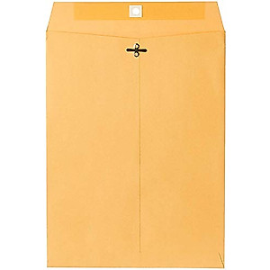 Mead Letter Size Mailing Envelopes, Clasp Closure, All-Purpose 24-lb Paper, 9" X 12", Brown Kraft Material, 20/Pack (76020)