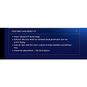 BaBylissPRO Nano Titanium Universal Finger Diffuser