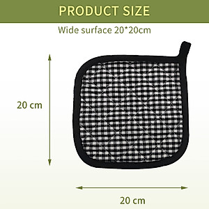 3Pack Heat-Resistant Pot Holders - Cotton Potholders, Hot Pads, and Trivets for Kitchen Clearance - Ideal for Cooking, Baking, and Outdoor Use