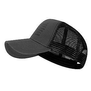 VIONLAN Baseball Cap American Flag Trucker Hat for Men Women 3D Embossed Logo Adjustable Outdoor Mesh Snapback Hat