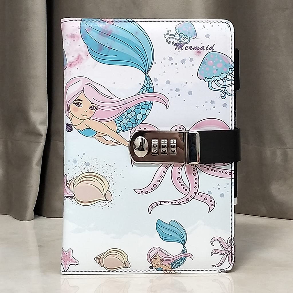 FKJLUN Journal Notebooks Combination Lock Journal,Leather Journal Writing Notebook Planner Organizer Digital Password Notebook Diary Planner Notepad Note Book
