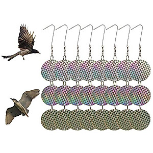 FIAMER Birds Bar Garden Farm Garden Bird Repeller Outdoor Multi-Purpose Courtyard Decoration Birds Reflective Shock Scare to Protect Grain Farmland Wind Sculptures & Spinners (8pcs)