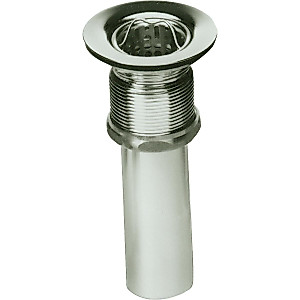 Elkay LK36 2" Drain Fitting with Nickel Plated Brass Body and Deep Stainless Steel Strainer Basket