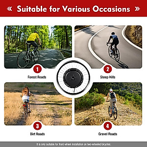 20" Electric Bicycle Conversion kit,Front Adult Electric Bicycles, 48v 1000w Bike Conversion kit to Electric, Electric Bicycle Bike Wheels