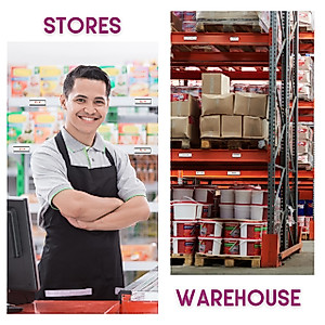 Availey 40 Pack Magnetic 'C' Channel Label Holders for Metal Racks and Shelves with Protective Films and Replacement Strips 4" x 1.6"