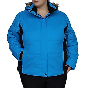 Snow Country Outerwear Womens Plus Size 1X-6X The Aspen Ski Coat Jacket (2X, Blue)