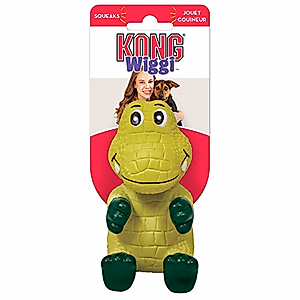 KONG Wiggi Alligator Dog Toy, Large