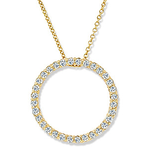 P3 POMPEII3 14K Yellow Gold 1/2ct Circle Of Life Diamond Pendant