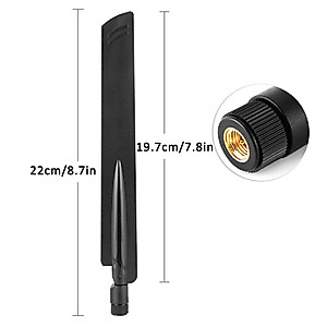 Eightwood 2.4GHz 5GHz WiFi Antenna Dual Band SMA Male Antenna (2-Pack) for Car Trailer Backup Cameras Wireless Security Cameras