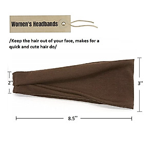 AKTVSHOW Headbands for Short Hair - Elastic Non-Slip Workout Sports Yoga Head Bands, Wide Thick Sweat Hair Wraps for Girls, 12 Pack