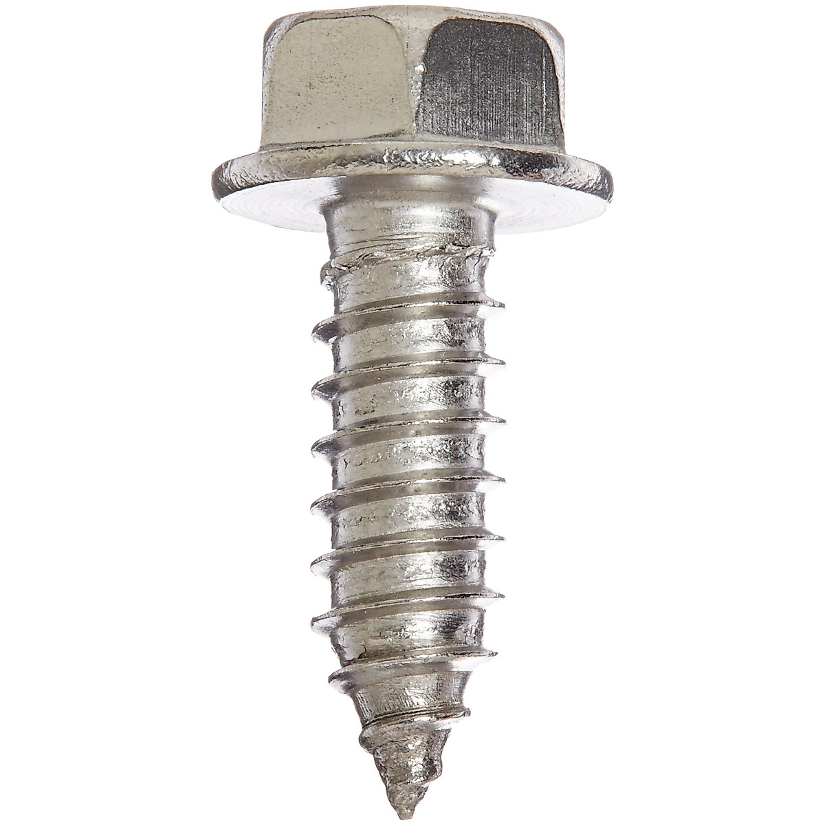 Small Parts 1412ABW188 18-8 Stainless Steel Sheet Metal Screw, Plain Finish, Hex Washer Head, Hex Drive, Type AB, 1/4"-14 Thread Size, 3/4" Length (Pack of 10)