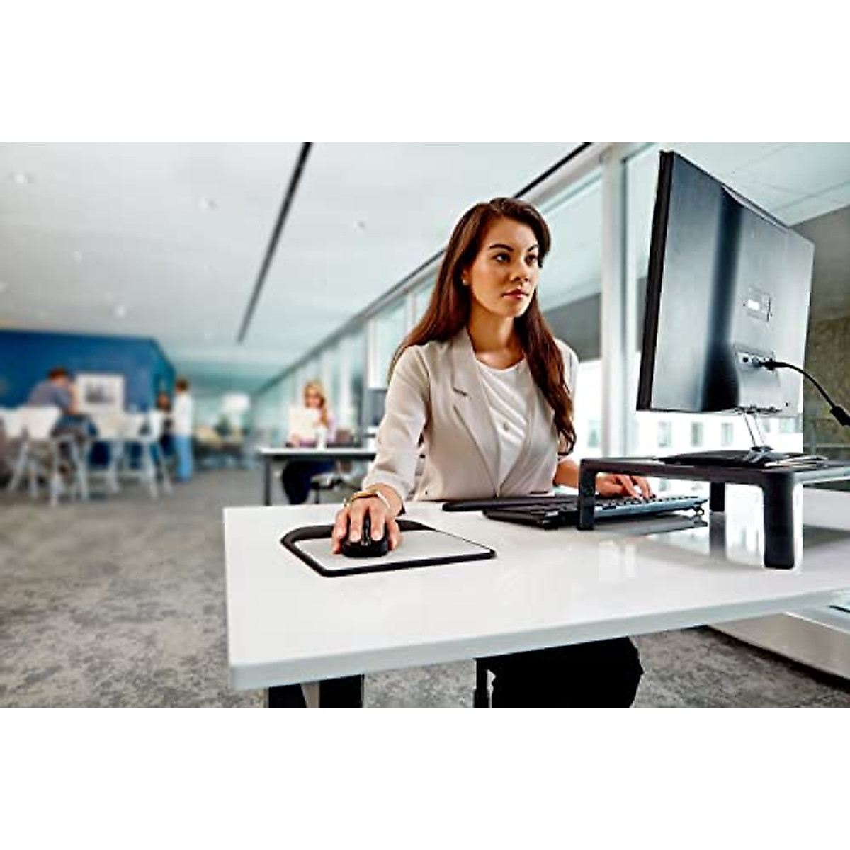 3M Gel Wrist Rest for Keyboards, Soothing 3M Gel Technology and Satin Smooth Cover for All Day Comfort and Support, Durable and Easy to Clean, 19", Black (WR85B)