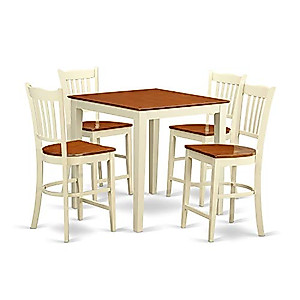 East West Furniture VNGR5-WHI-W, 5-Piece