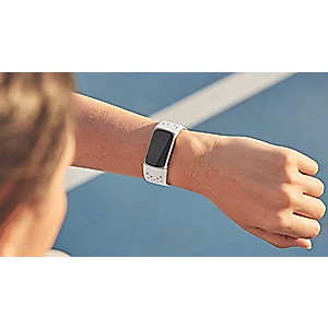 Fitbit Charge 5 Sport Accessory Band, Official Product, Frost White, Large