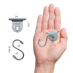 AWNLUX RV Awning Hooks for Lights Camping Awning Accessory Hangers S Shaped Hooks Set Rv Party Light Hangers for Camping Tent Indoor and Outdoor Supplies (Grey and Silver,8 Pairs)