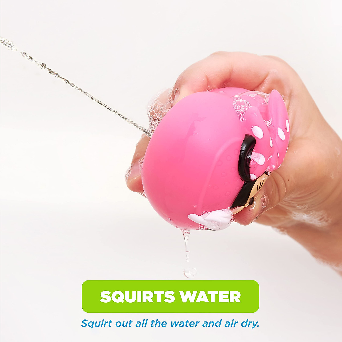 Disney Mickey and Minnie Squirt Toy Set for Childrens' Bath Time Fun, Blue/Pink, 4 Piece