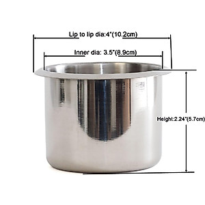 Game Table Cup Holder Insert - Stainless Steel Jumbo Drop-in Drink Cup Holder, Poker Table Cup Holders for Casino Table, Game Table, Sofa, Boats, Bench, Work Desk, RV Cars & Trucks