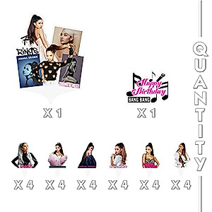 JWSeeMe 26pcs Ariana Cake Topper Cupcake Toppers Birthday Party Supplies Cake Decorations Friend Theme