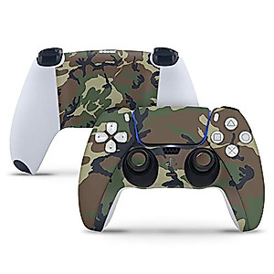 PS5 Disk Console Camo Skin Decal Vinal Sticker + 2 Controller Skins Set