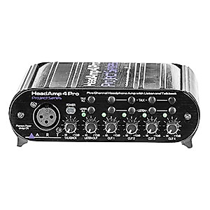 ART HeadAMP 4 Pro Five Channel Headphone Amplifier with Talkback (HEADAMP4PRO)