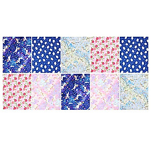 BESPORTBLE Quilting Fabric 10 Sheets Cotton Fabric Japanese Style Floral Patchwork Craft Cloth Quilting Sewing Fabric Sheets for DIY Scrapbooking Bag Purse Making Supplies Floral Bedsheets