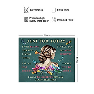 Inspiration Positive Affirmations Boho-chic Wall Art - New Age spiritual Hippie Motivational Wall Decor - Inspirational Quotes Saying - Encouragement Gifts for Women - Encouraging Wall Decor UNFRAMED