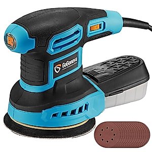 GoGonova 3.0A (360W) Orbit Sander, 6 Speeds Random Orbital Sander, 5” Electric Sander Kit with 15pcs Sandpapers, Dust Collector and Vacuum Adapter, Ideal Power Sander for Woodworking